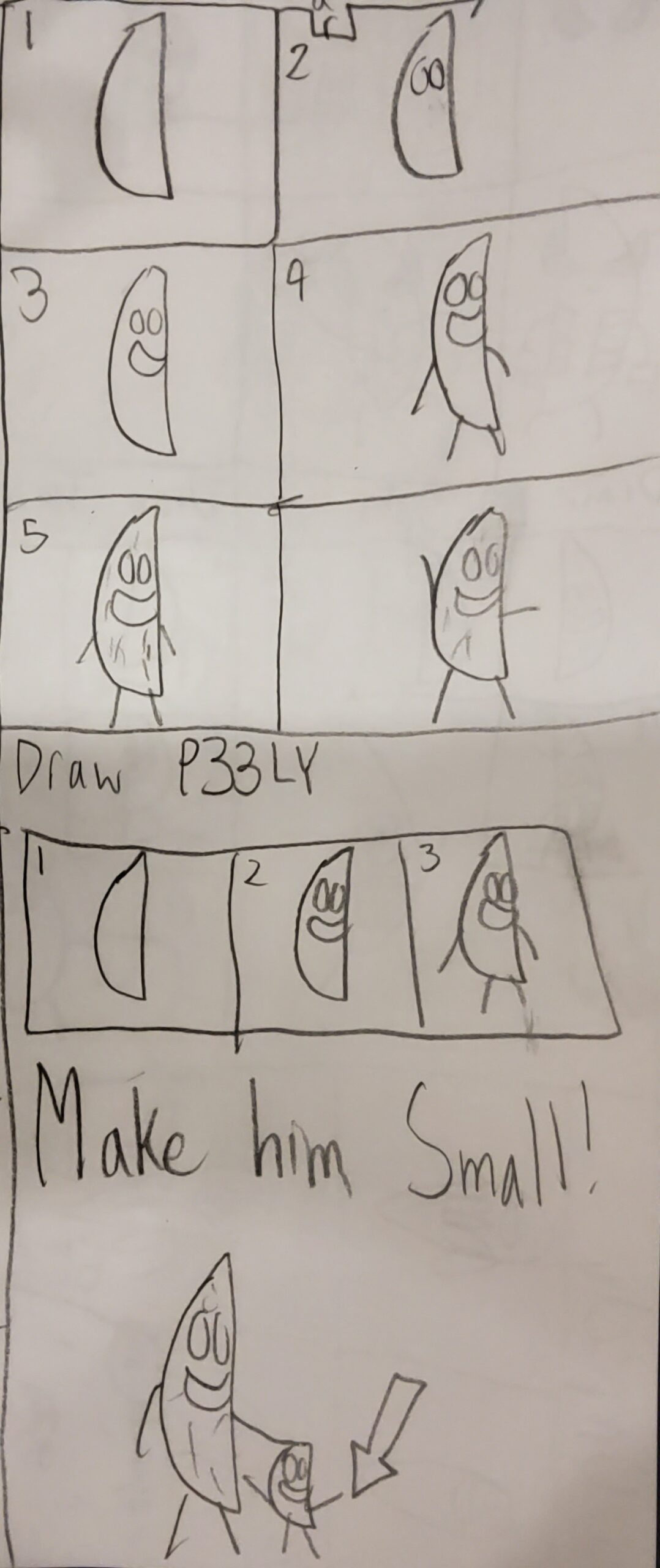 Draw Polar Peely and P33LY - 5 Simmons